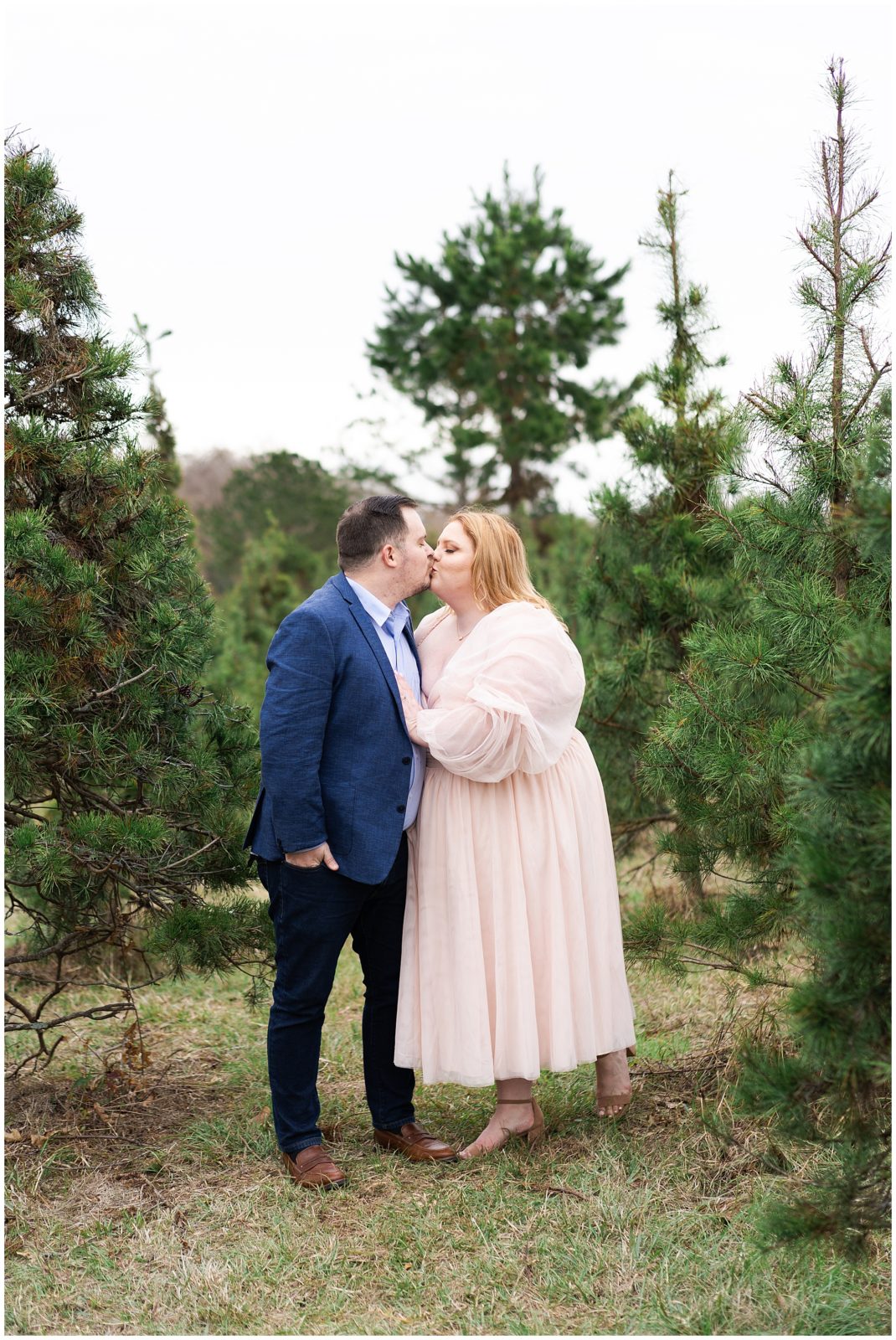 Christmas Tree Farm Couples Session at Holiday Acres - Houston Wedding ...